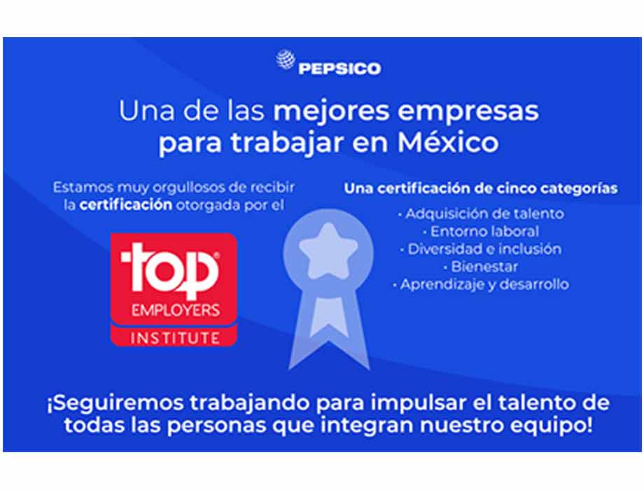PepsiCo Recibe Certificaci n Top Employer 2022 EnAlimentos PepsiCo Recibe Certificaci n Top Employer 2022 EnAlimentos